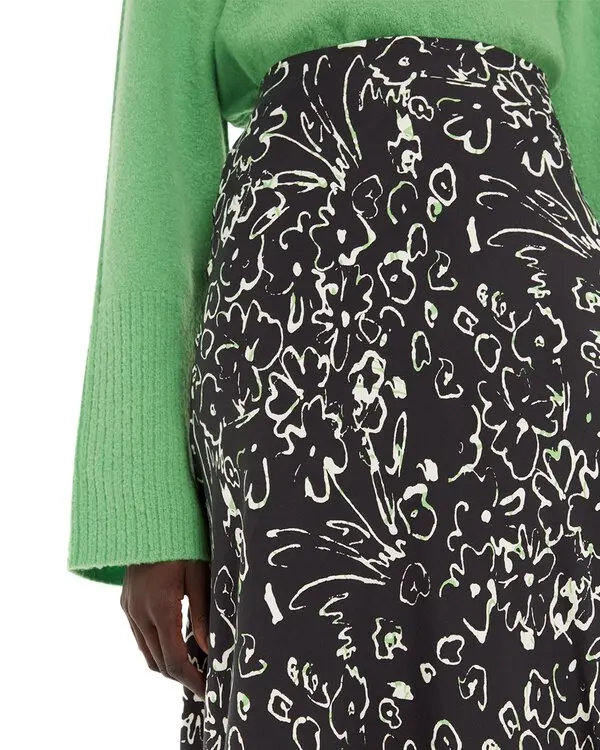 Whistles Scribble Bouquet Bias Cut Skirt