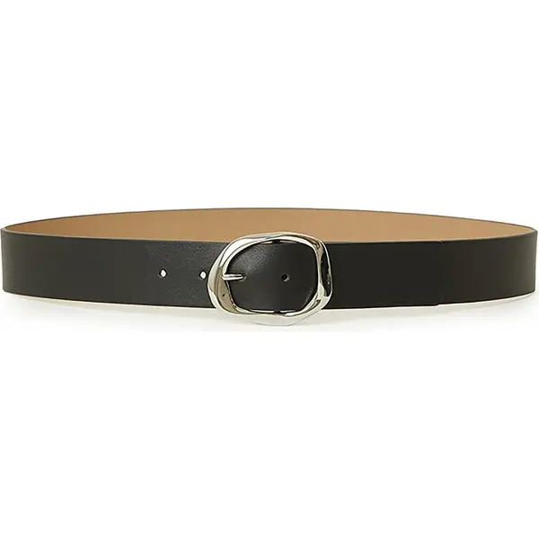 B-low The Belt Edmond Mini Leather Belt - Black Silver