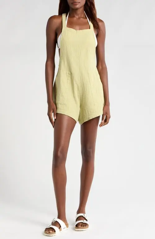 BILLABONG Beach Crush Cotton Gauze Romper - Avocado