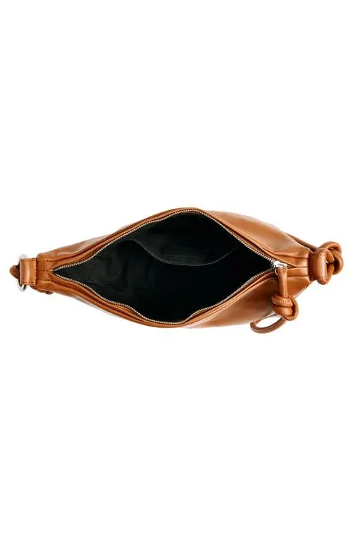 Dries Van Noten Bombe Leather Sling Bag In Tan - 60% Off
