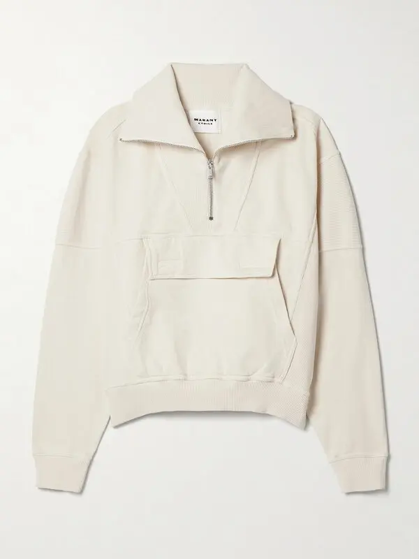 MARANT ETOILE Phenix Cotton-jersey Sweatshirt - Ecru