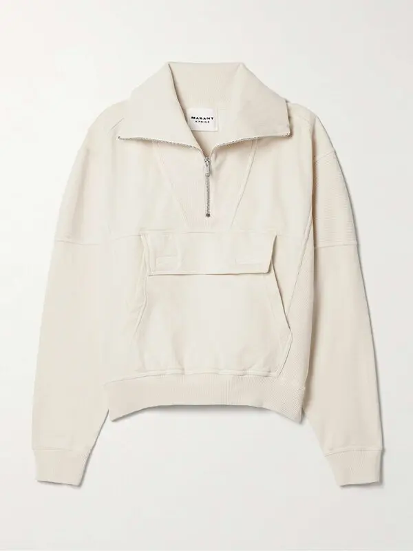 MARANT ETOILE Phenix Cotton-jersey Sweatshirt - Ecru