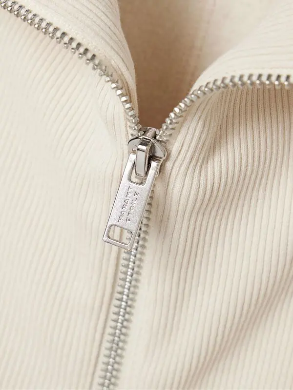 MARANT ETOILE Phenix Cotton-jersey Sweatshirt - Ecru