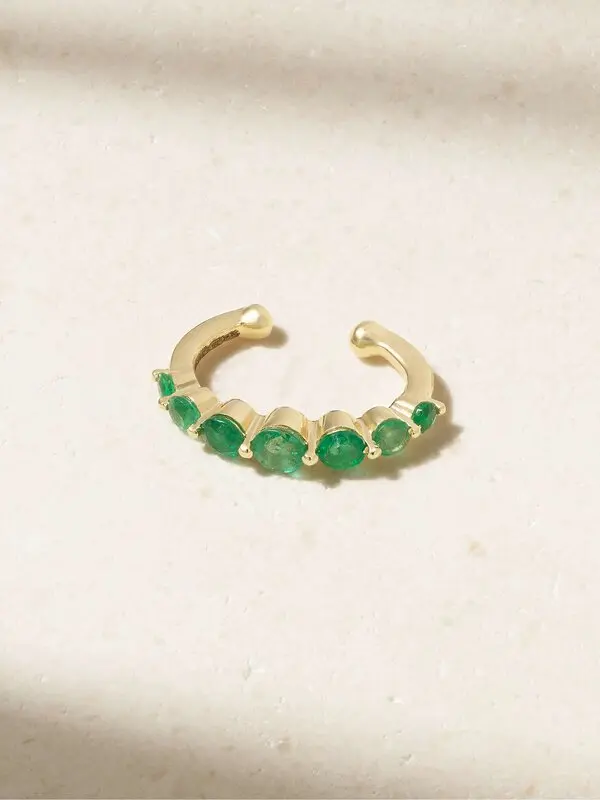 Shay 18-karat Gold Emerald Ear Cuff