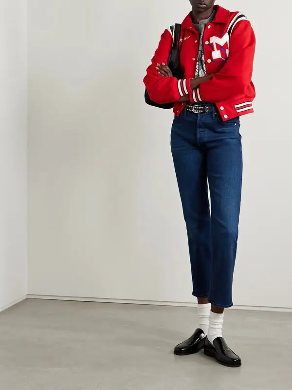 MOTHER Net Sustain The Tripper Ankle High-rise Flared Jeans