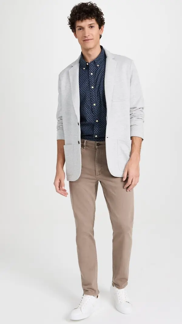 Faherty Brand Inlet Knit Blazer - Heather Grey