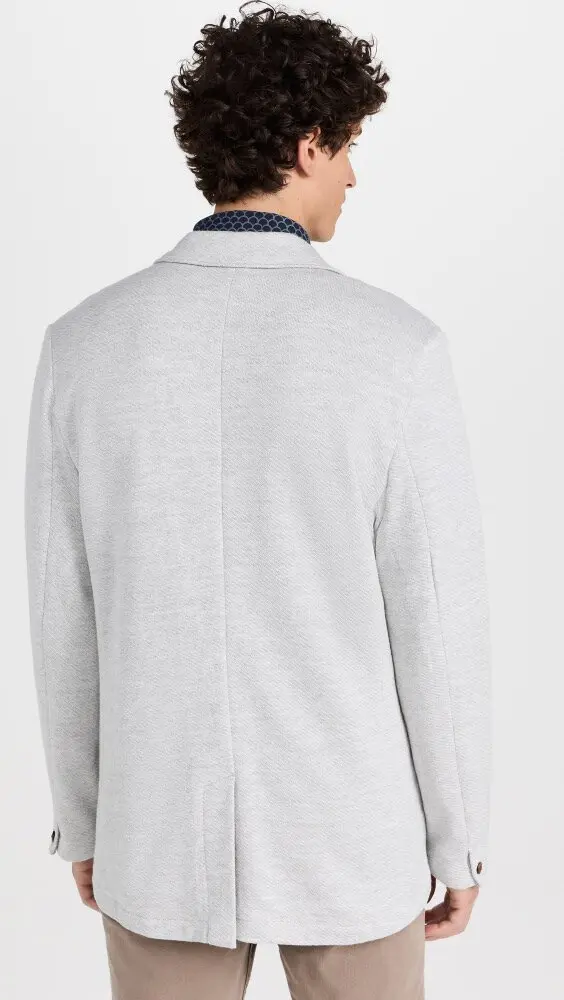 Faherty Brand Inlet Knit Blazer - Heather Grey