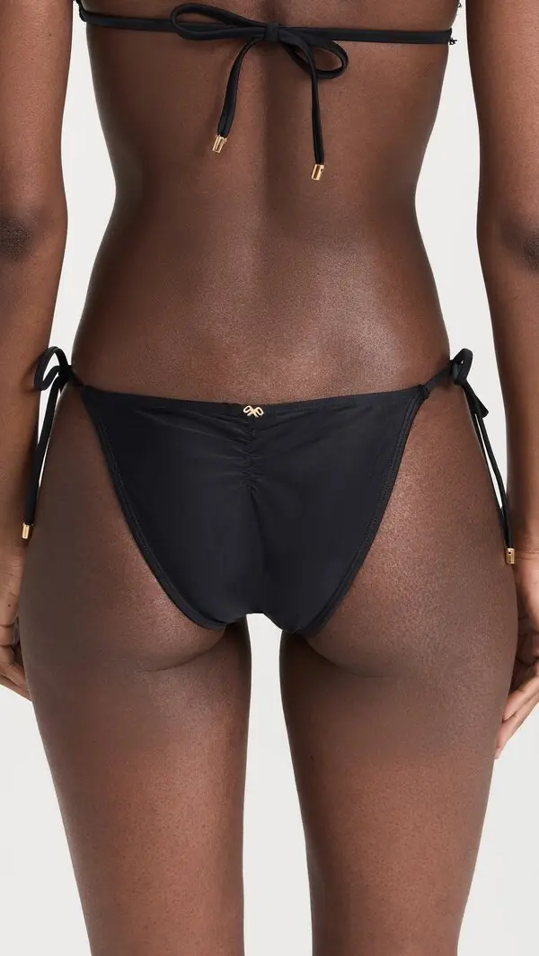 PQ SWIM Lace Tie Side Bikini Bottom - Midnight
