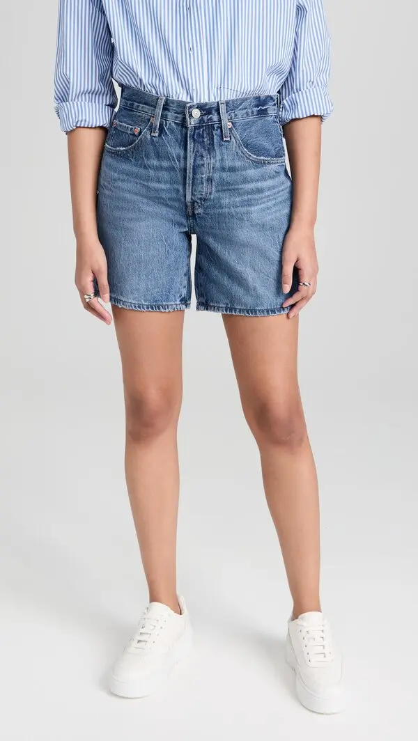 LEVI'S 501 Mid-thigh Denim Shorts - Blue Beauty