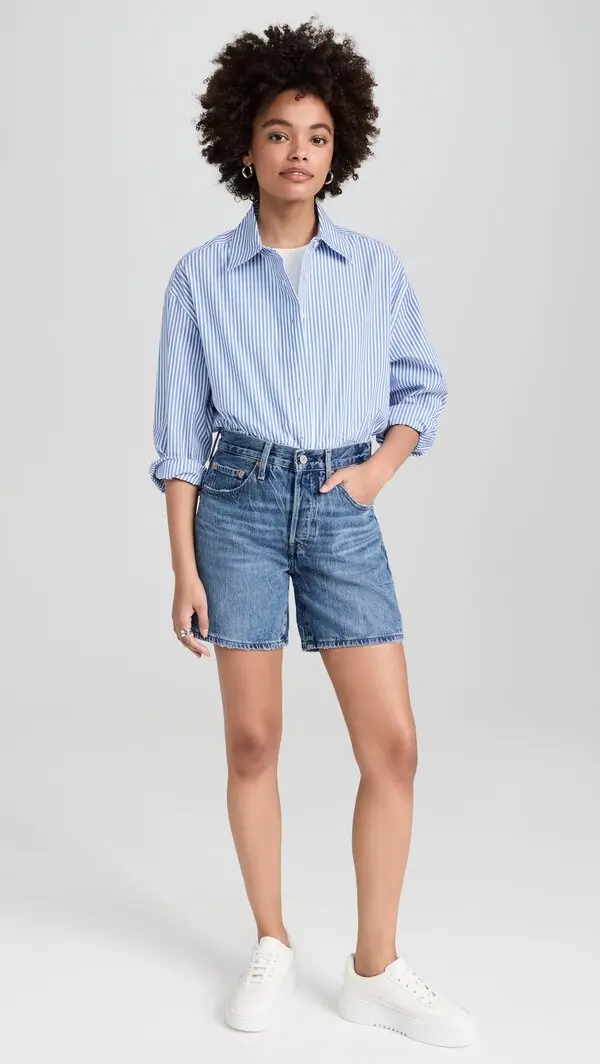 LEVI'S 501 Mid-thigh Denim Shorts - Blue Beauty