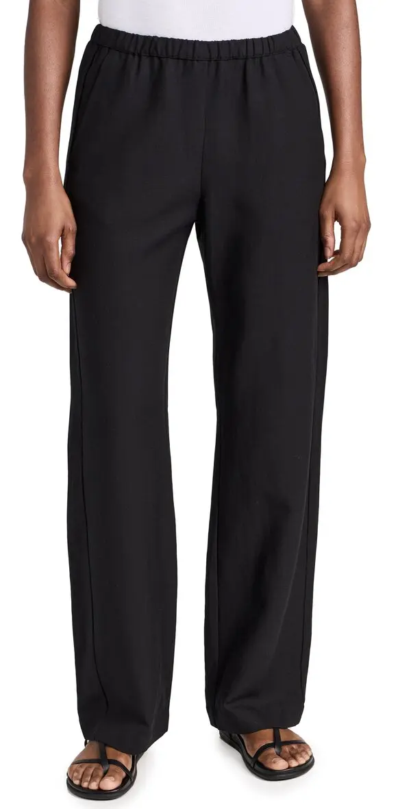 Enza Costa Twill Trousers - Black