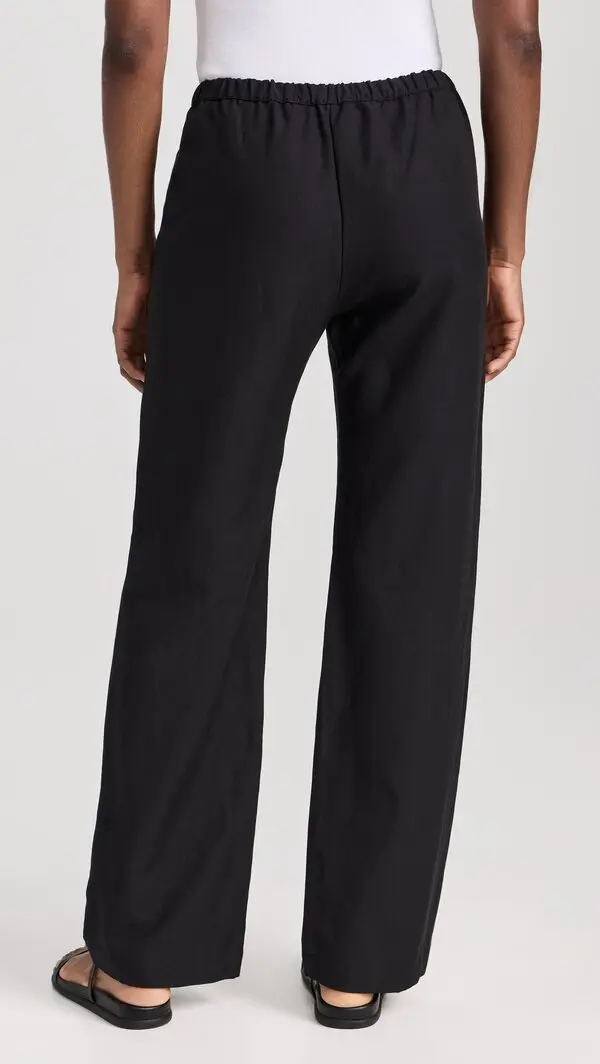 Enza Costa Twill Trousers - Black