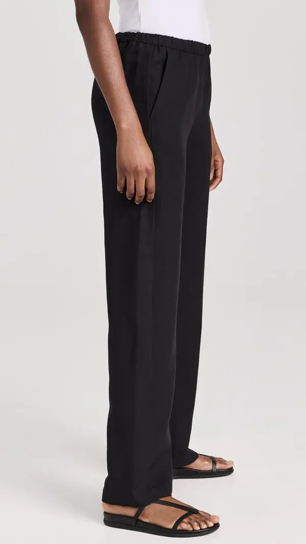 Enza Costa Twill Trousers - Black