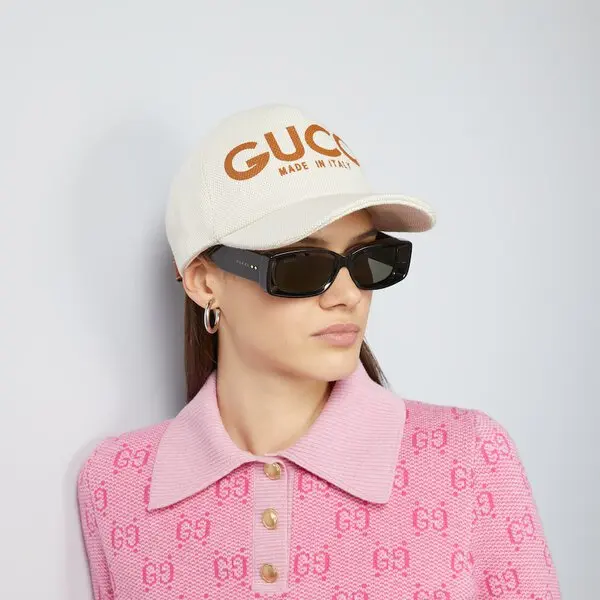 Gucci Baseball Hat With Print - White | Editorialist