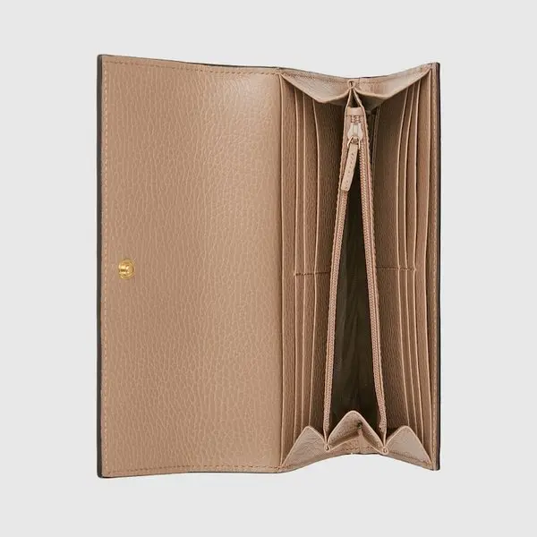 Gucci Gg Marmont Bi-color Continental Wallet Gg Canvas