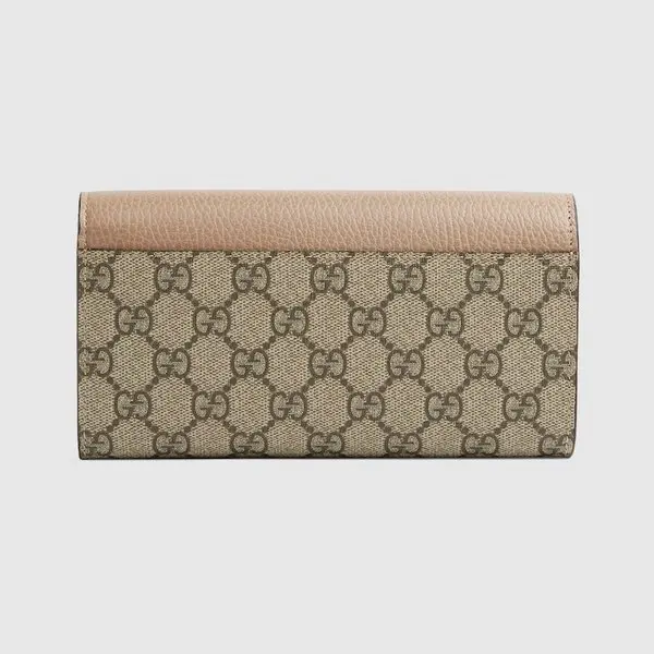 Gucci Gg Marmont Bi-color Continental Wallet Gg Canvas
