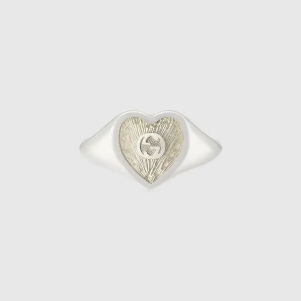 Gucci Heart Ring With Interlocking G - One-color