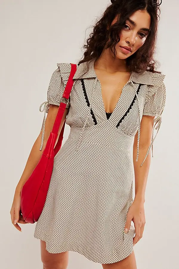 knee length dresses for ladies Dottie Ruffle Mini Dress