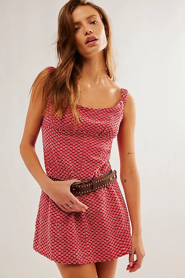 Free People Berry Kiss Mini Dress In Berry Combo - 45% Off | Editorialist