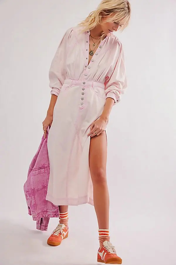 strapless open back dress Free People Sonora Denim Mini Dress/Cornflower – Thecottageboutique main image 0