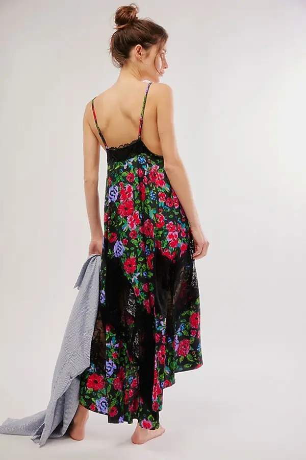 free people first date printed maxi slip dress Get To You Printed Maxi Slip