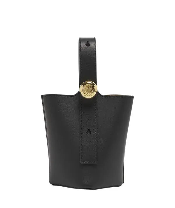 Loewe Mini Pebbled Leather Bucket Bag - Black