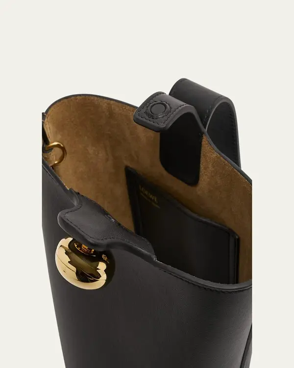 Loewe Mini Pebbled Leather Bucket Bag - Black