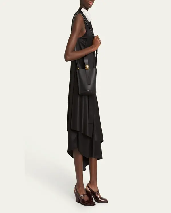 Loewe Mini Pebbled Leather Bucket Bag - Black