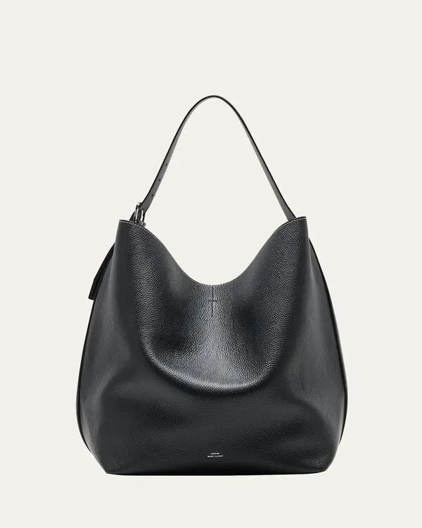 TOTEME Belted Leather Tote Bag - Black