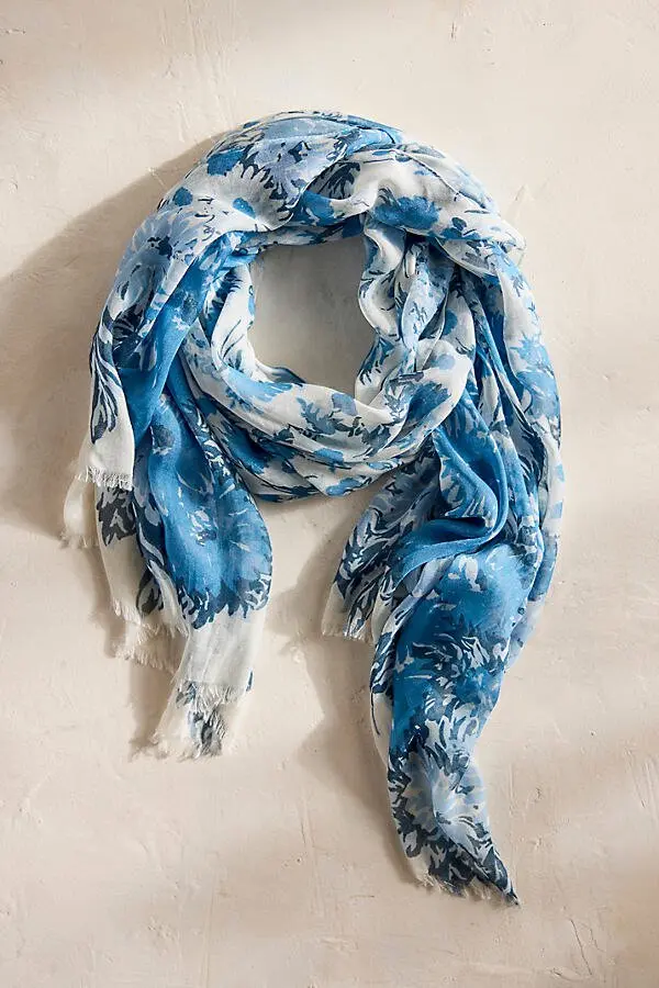 ELIZABETH GILLETT Bloom Scarf - Blue