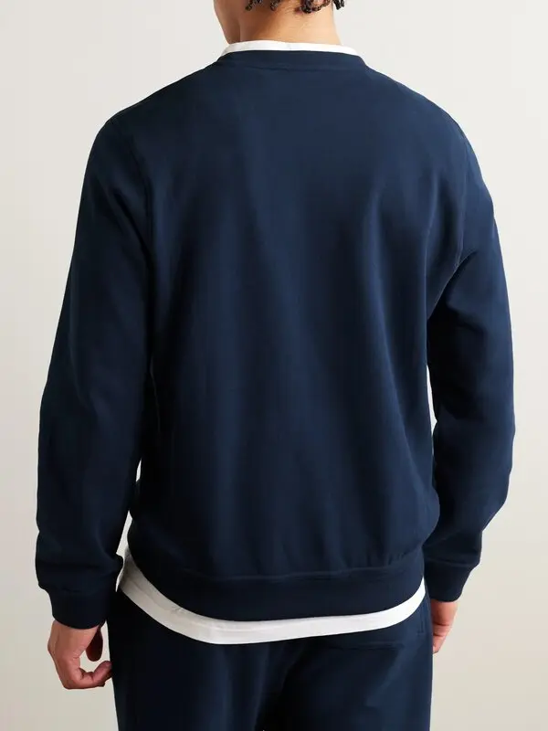 Mr P. Cotton-jersey Sweatshirt - Blue