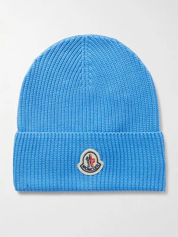 Moncler Logo-appliquéd Ribbed Beanie