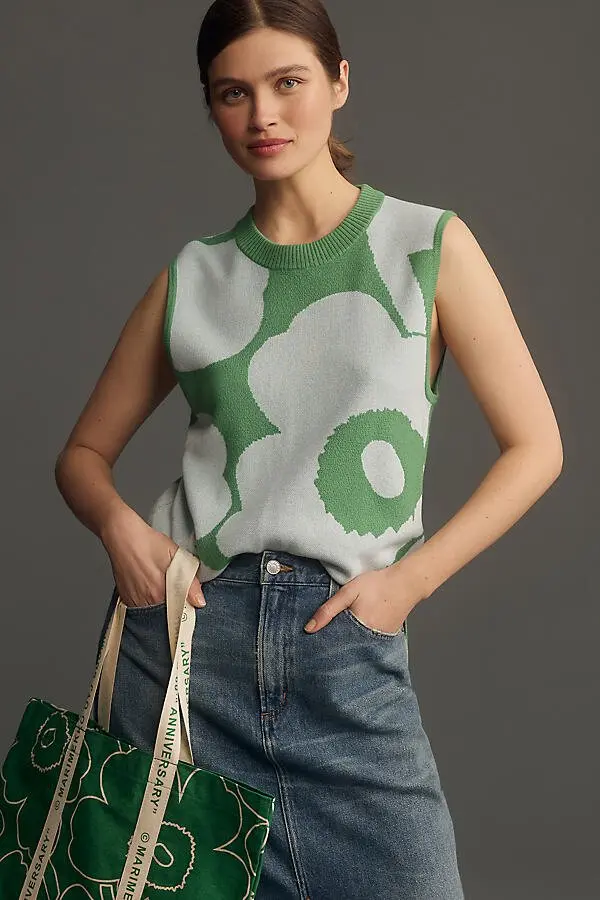 Marimekko Kulma Unikko Knitted Wool Vest