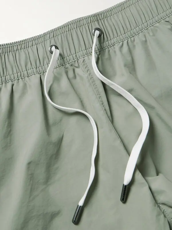 Onia Charles Straight-leg Mid-length Swim Shorts - Green