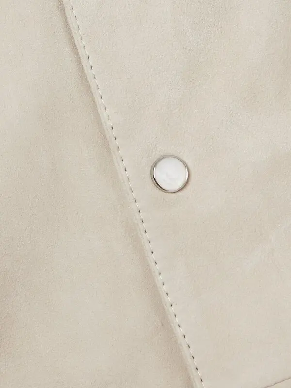 Brunello Cucinelli Camp-collar Suede Shirt
