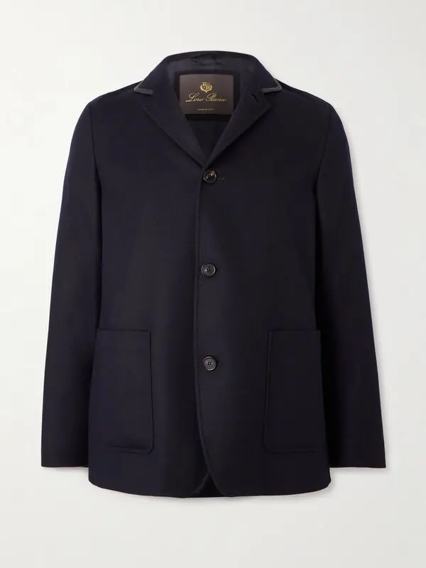 Loro Piana Spagna Leather-trimmed Cashmere-felt Jacket