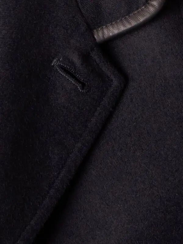 Loro Piana Spagna Leather-trimmed Cashmere-felt Jacket