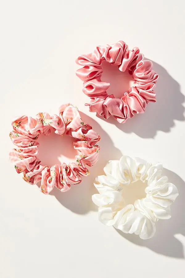 Slip Pure Silk Scrunchies Set - Petal