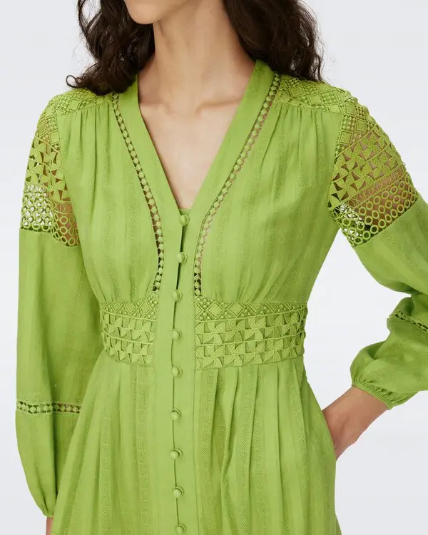 dvf green lace dress Romantic Style for the Modern Woman main image 1