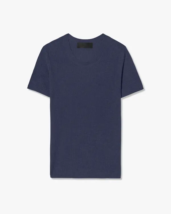 NILI LOTAN Hettie Knit Tee - Dark Indigo
