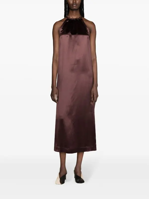 Loulou De Saison Morene Halterneck Maxi Dress - Purple