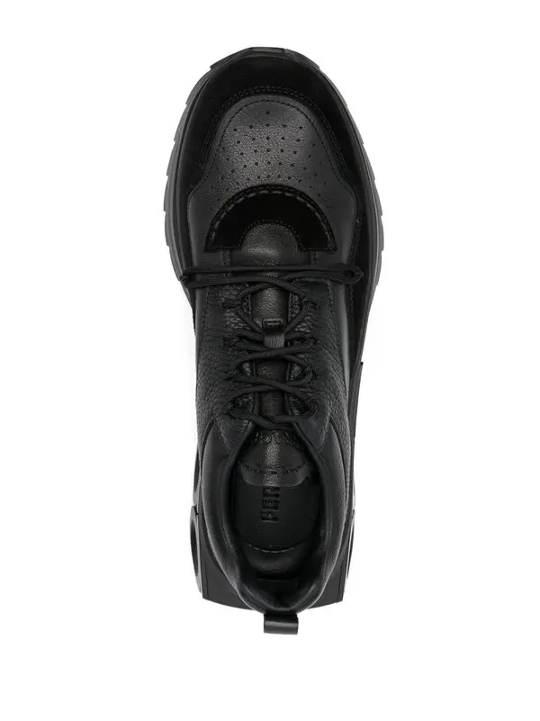 FERRAGAMO Running Leather Sneakers - Black