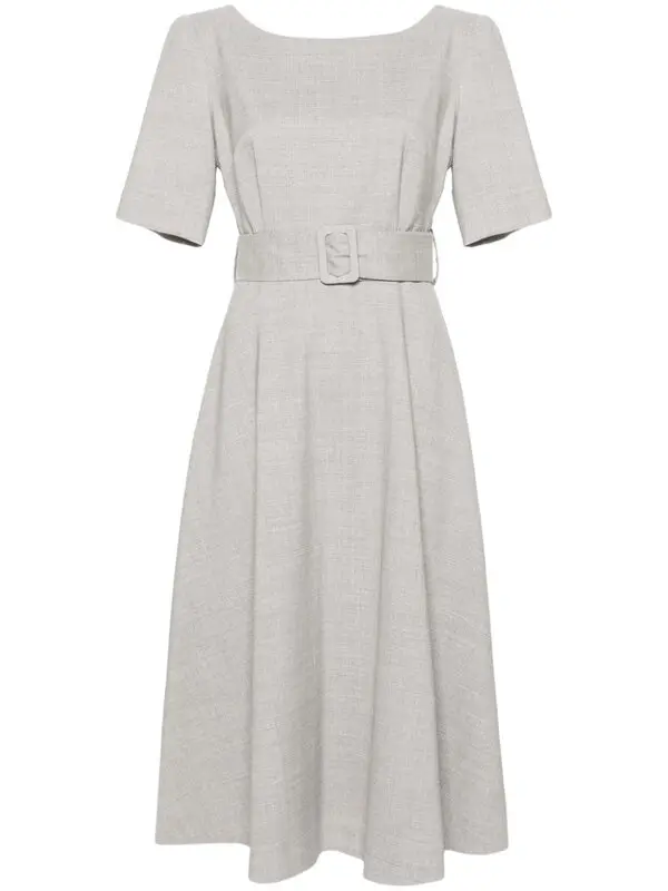 P.a.r.o.s.h Dart-detail A-line Dress - Grey