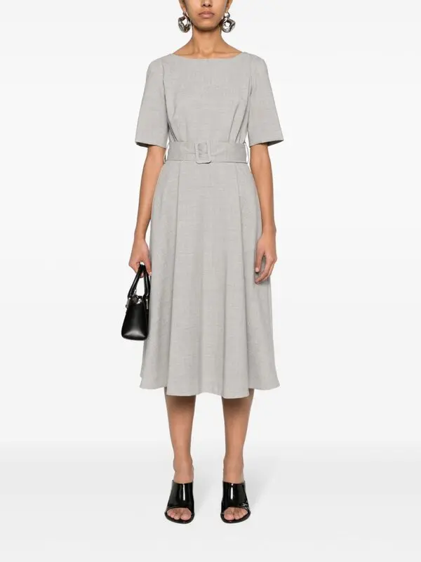 P.a.r.o.s.h Dart-detail A-line Dress - Grey