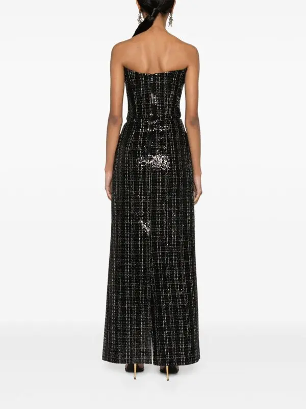 Balmain Sequinned Tweed Gown