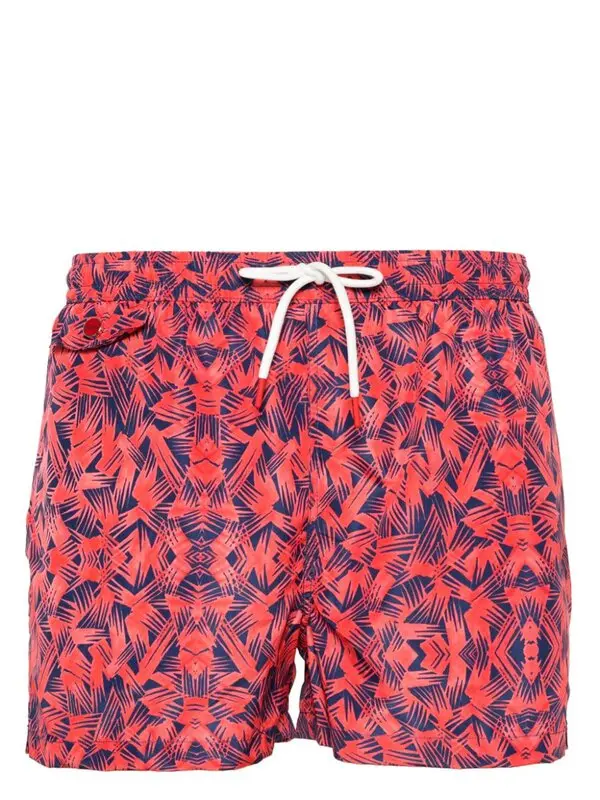 Kiton Graphic-print Swim Shorts - Pink