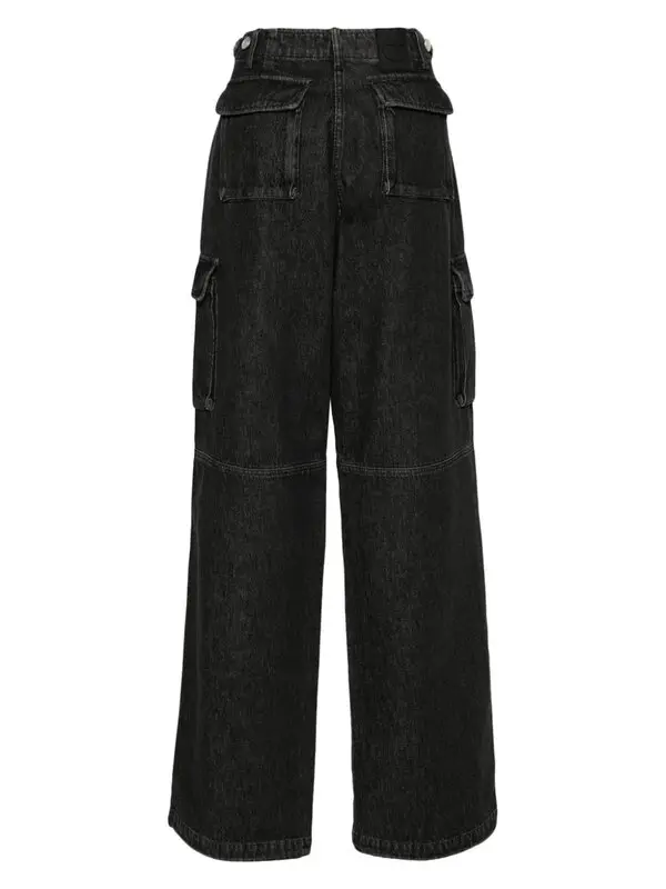 Coperni Mid-rise Wide-leg Jeans - Black