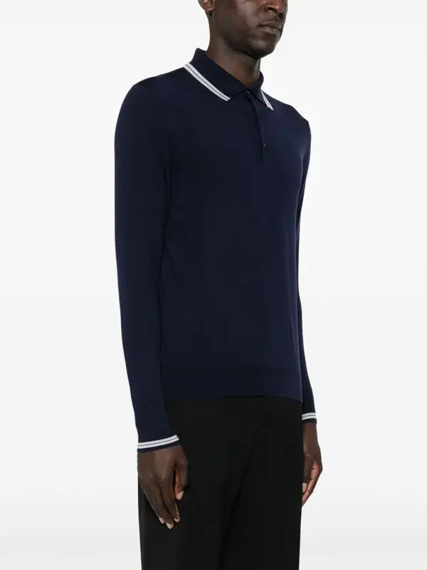 Kiton Knitted Wool Polo Shirt