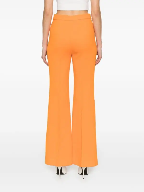 Patou Button-hem Flared Wool Trousers