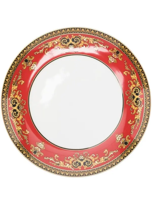 Versace Medusa Porcelain Plate - Red